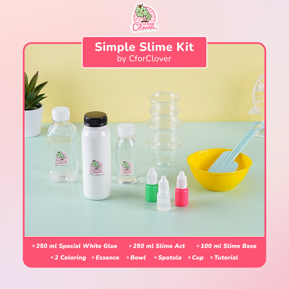 Jual SIMPLE SLIME KIT CFORCLOVER / special glue original smell slime ...
