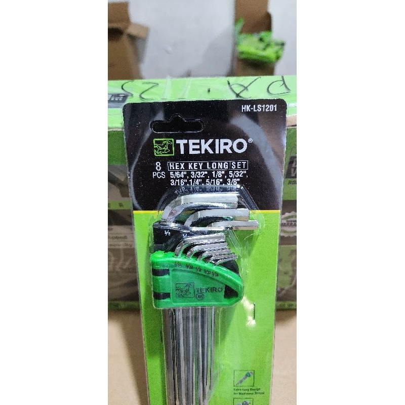 Jual KUNCI L TEKIRO PANJANG 8 PCS INCHI HEX KEY INCH 8PCS TEKIRO 5/64 ...
