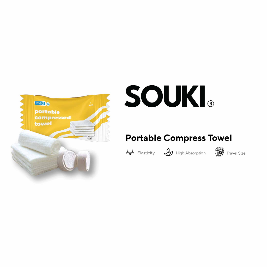 Jual Souki - Portable Compressed Towel/ Travel Disposable Towel/ Handuk ...