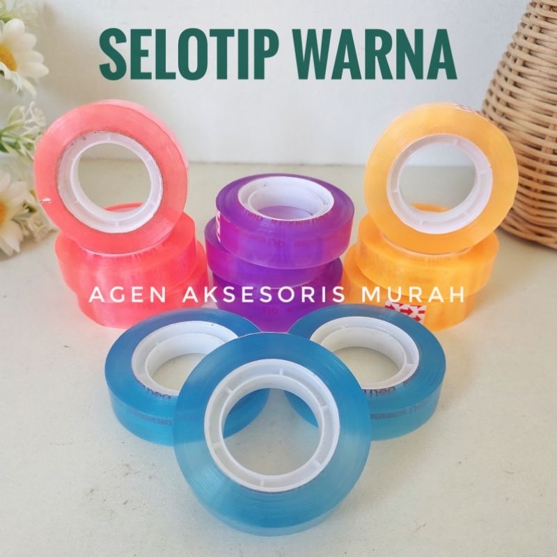 Jual Selotip Warna Bening/Selotip Transparan/Selotip Kecil/Selotip ...