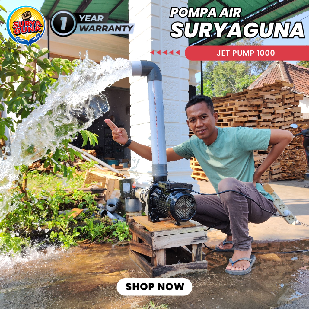 Jual JUAL POMPA AIR MODIFIKASI 3 DIM TYPE JEET PUMP 1000 SEMBURAN AIR ...