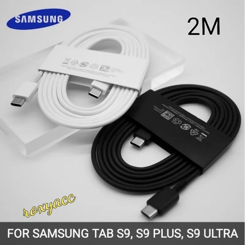 Jual KABEL DATA / CABEL CHARGER SAMSUNG TAB S9 , S9 PLUS , S9 ULTRA TYPE C TO TYPE C FAST ...
