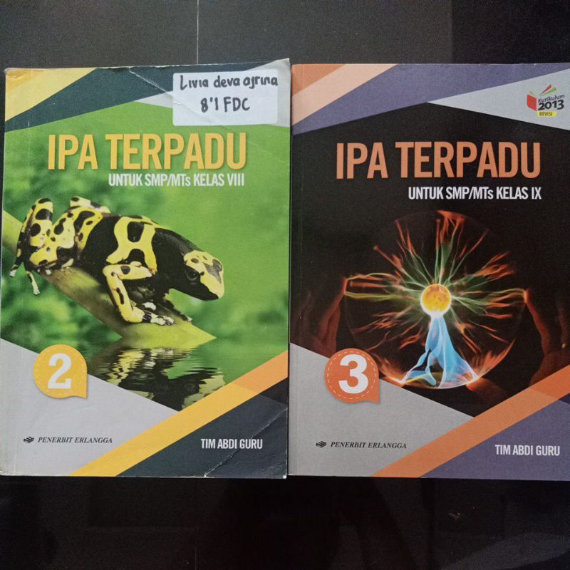 Jual Preloved IPA TERPADU untuk SMP/ MTs Kelas VII & IX ERLANGGA ...