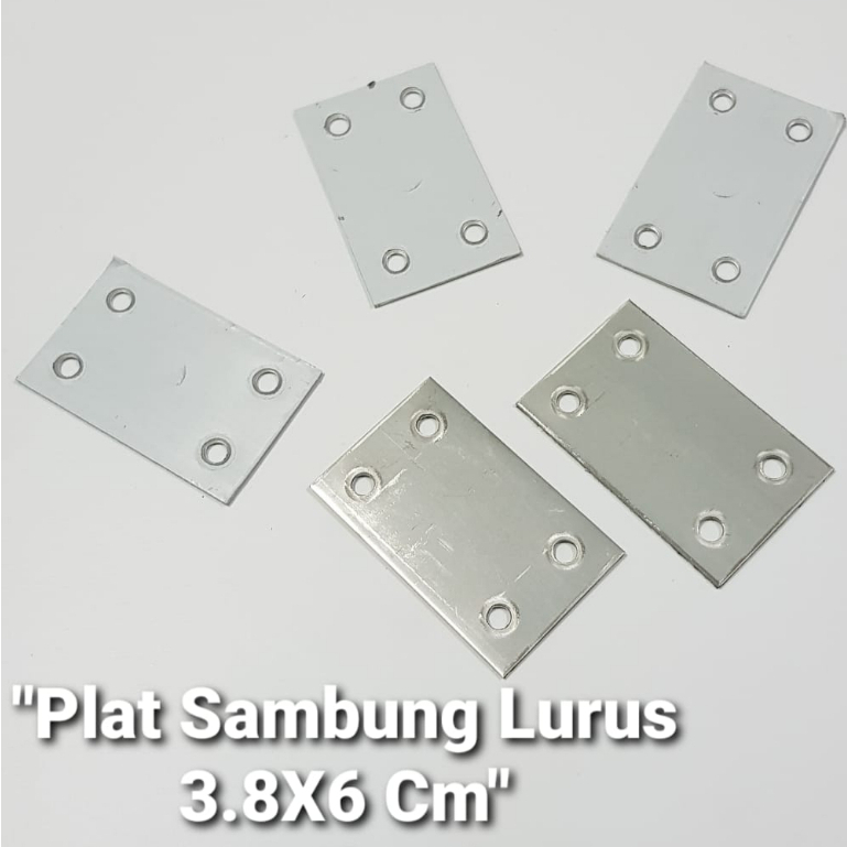 Jual Plat Sambung Lurus 4 Lubang 3,8 x 6 cm Siku Sambungan Connector ...