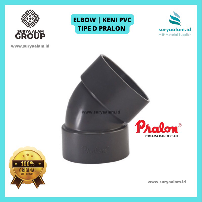Jual ELBOW | KENI 45 DERAJAT D 4” PRALON | ELBOW 45 D 6” PRALON ...