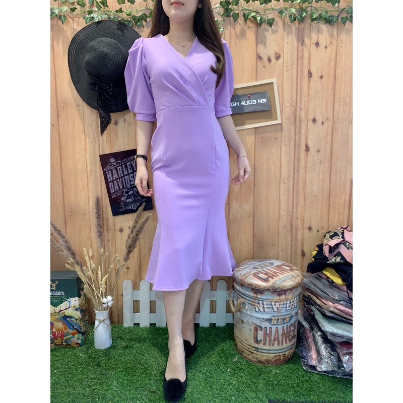 Jual DRESS SPAN MIDI MERMAID SCUBA DANIA OUTFIT WANITA DEWASA REMAJA ...