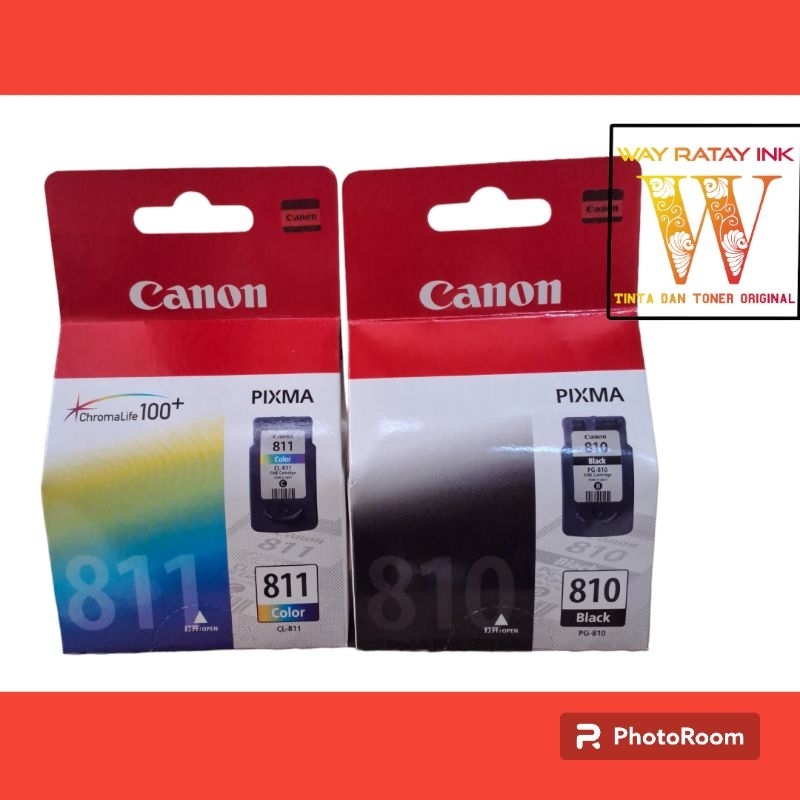Jual TINTA CARTRIDGE CANON PG-810 BLACK DAN CL-811 COLOR ORIGINAL ...