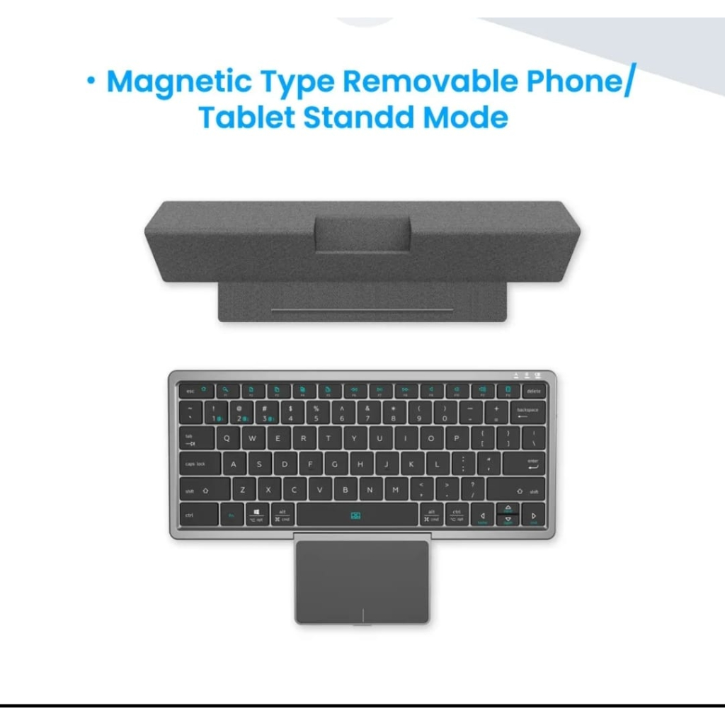 Jual Bluetooth Keyboard Wireless 3Device Connection Rotary Touchpad KF ...