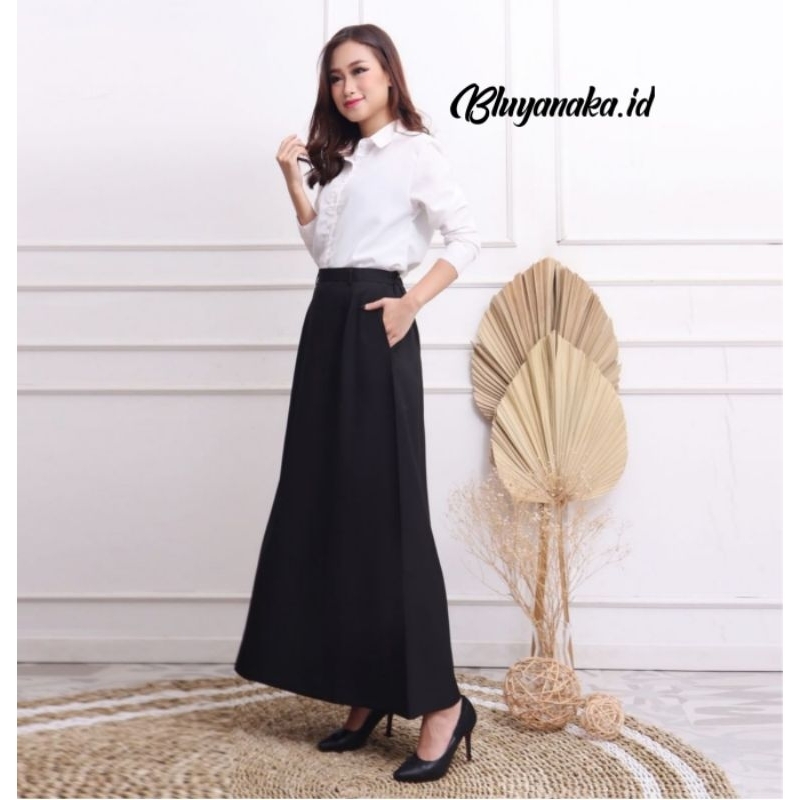 Jual rok kerja model A- LINE Maxi | rok hitam panjang | rok formal | rok ospek | rok kantor ...