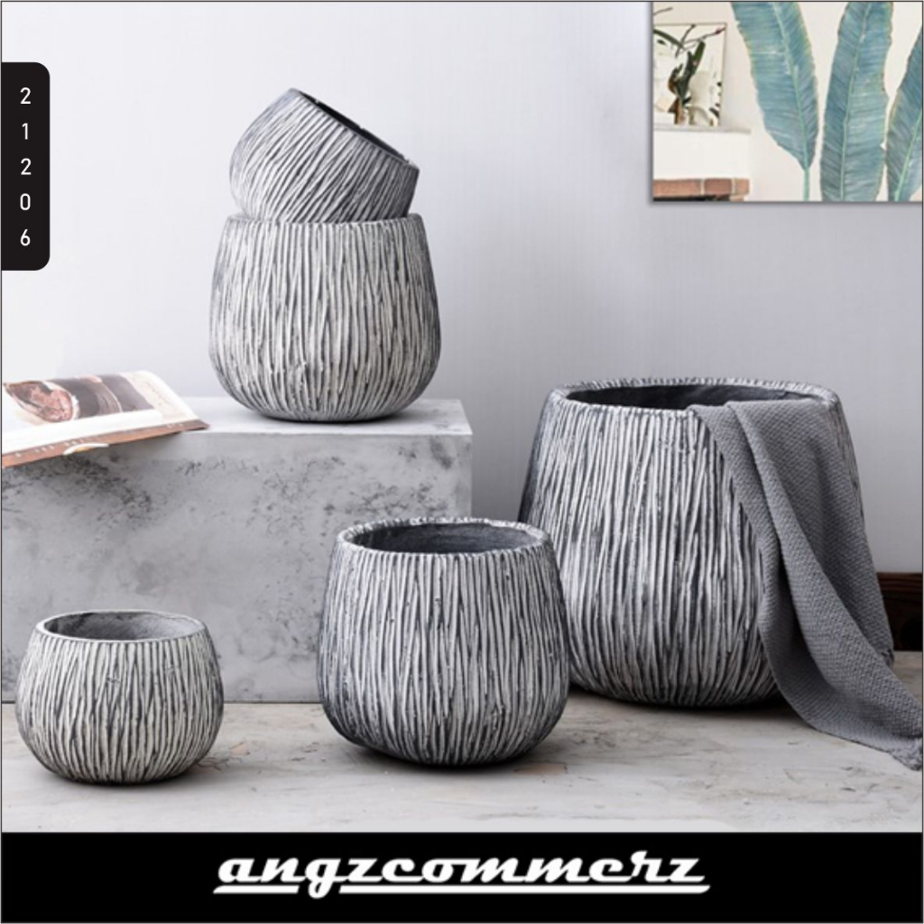 Jual Pot Batu Estetik Tanaman Pohon Palsu Artifisial Ukuran Sedang BDG ...