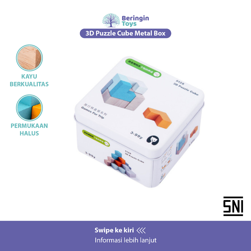 Jual BERINGIN TOYS 3D PUZZLE CUBE METAL BOX / Mainan 3D Anak / Mainan ...