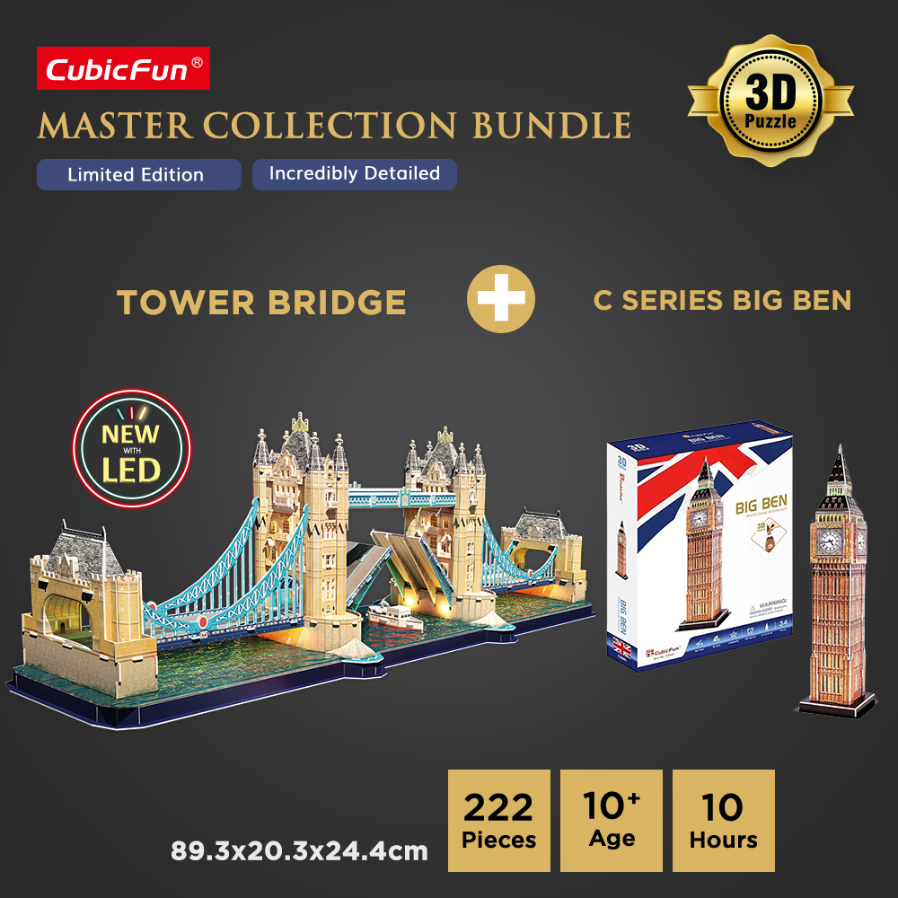 Jual Cubicfun Tower Bridge LED Master Collection - 3D Puzzle | Shopee ...