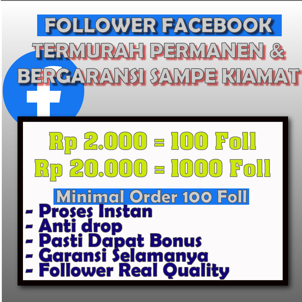 Jual Follower Facebook INDO halaman FB fanspage like halaman dan juga facebook PRO | Shopee ...