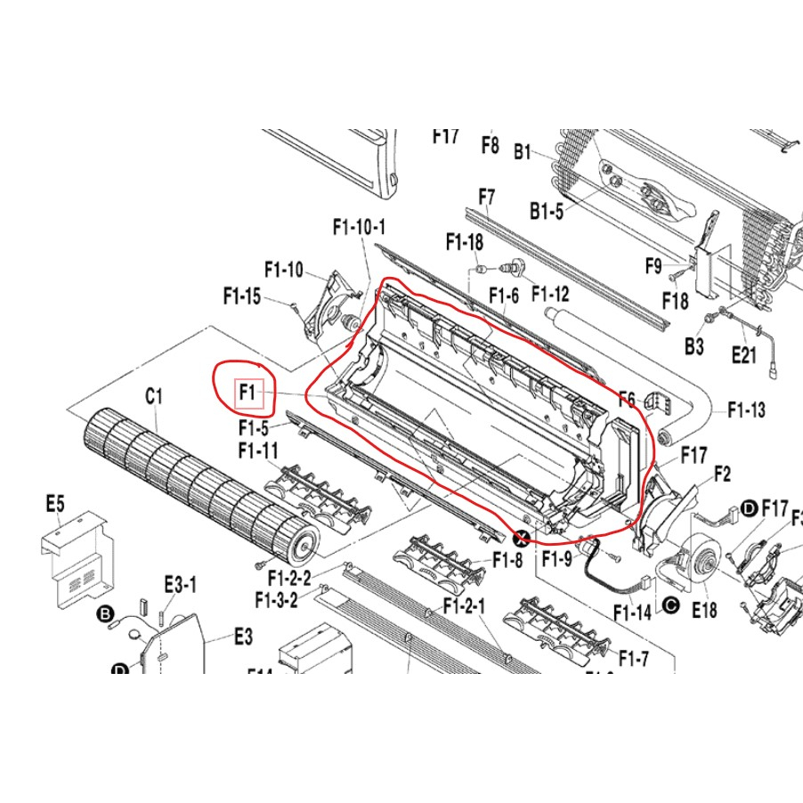 Jual BOTTOM FRAME/BODY BELAKANG AC DAIKIN THAILAND 2PK FTC50NV14 ...