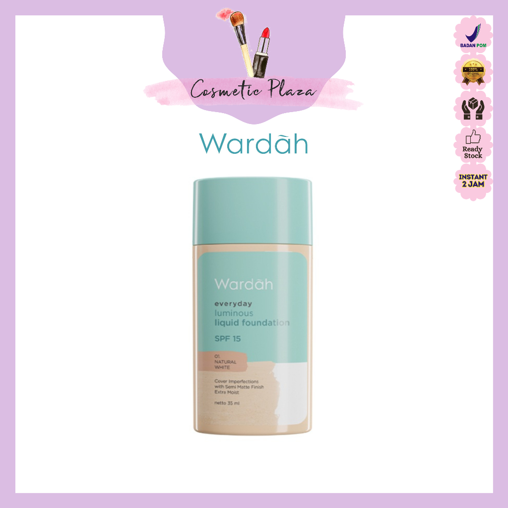 Jual WARDAH Everyday Luminous Liquid Foundation Spf 15 35ml BPOM ...