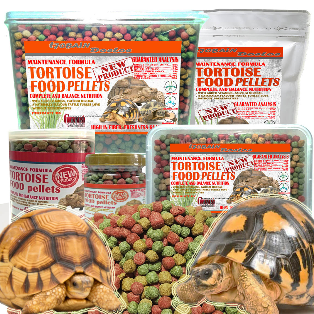 Jual 400GR TORTOISE FOOD MAKANAN SULCATA PELLETS KURA KURA DARAT ...