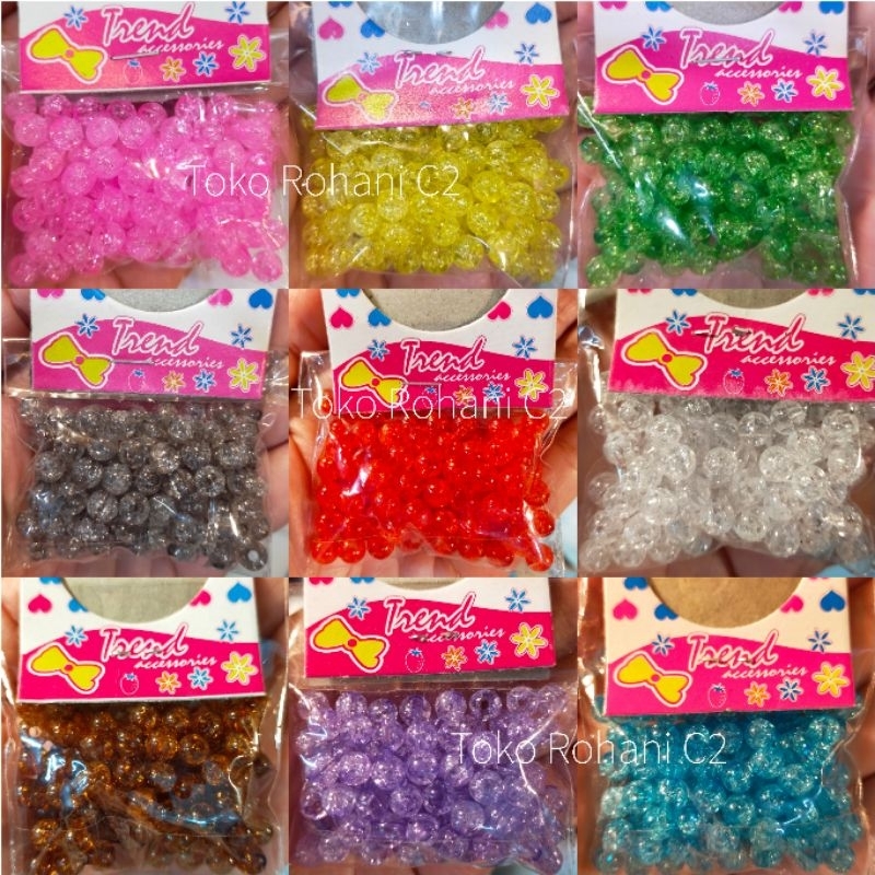 Jual Manik Model Batu Pecah 6mm / 8mm - Manik Rosario - Bahan Rosario ...