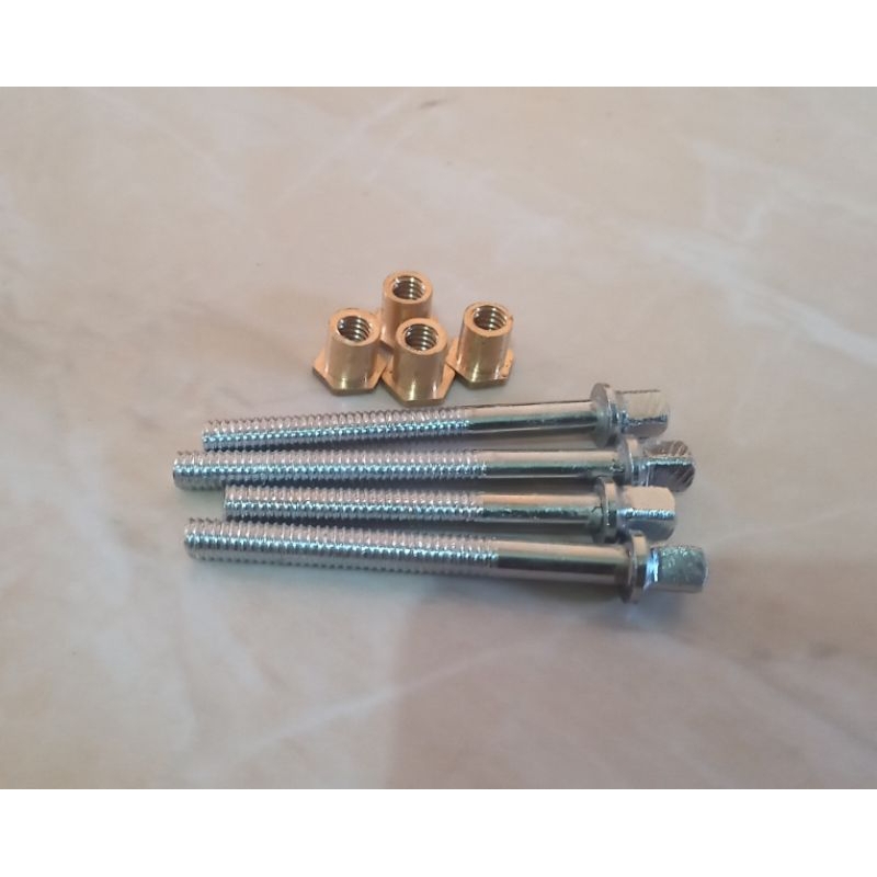 Jual baut + mur nut Kuningan senare drum panjang 5 cm m6 | Shopee Indonesia