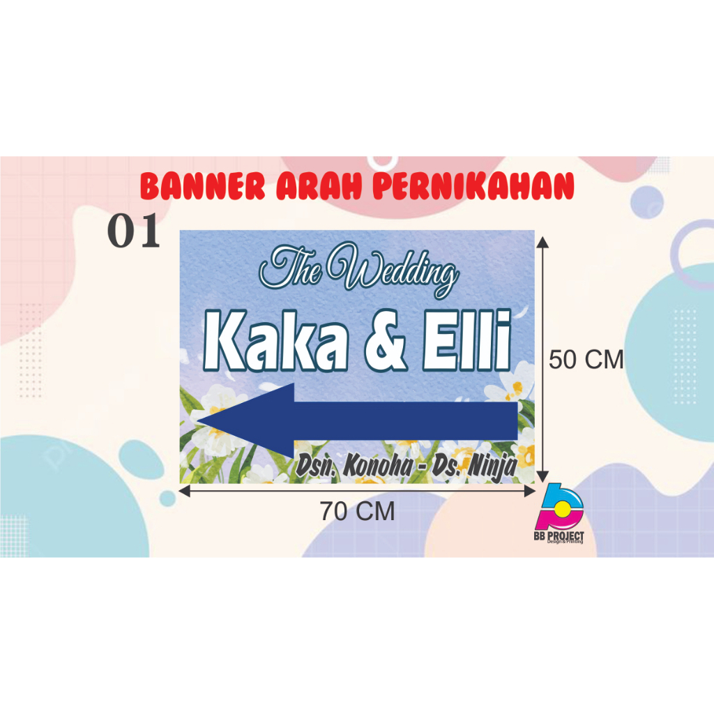 Jual Banner Arah Pernikahan I Banner Hajatan I Pernikahan I Khitan | Shopee Indonesia