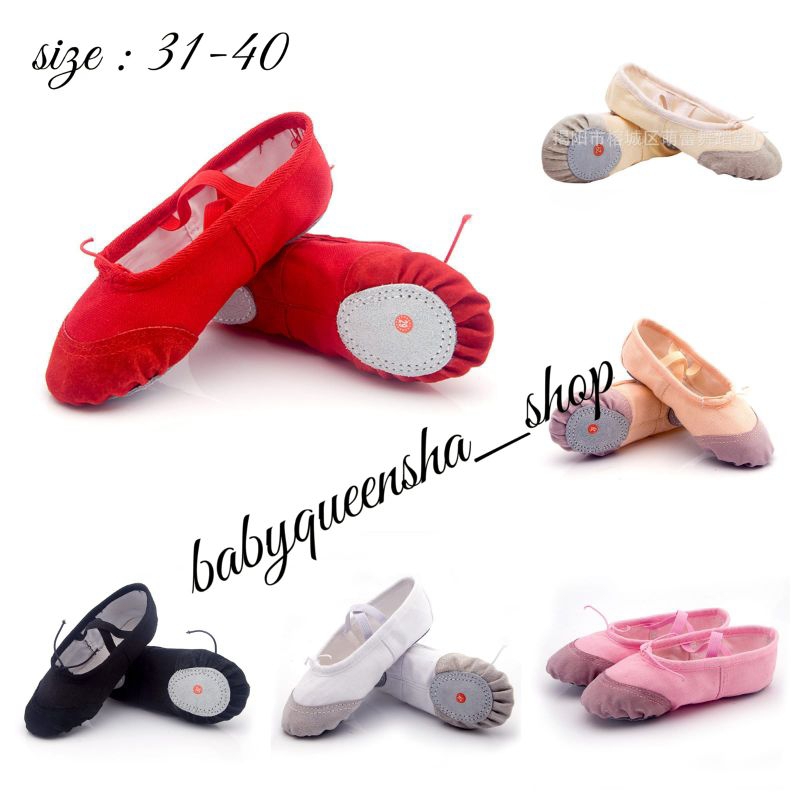 Jual tali kanvas kode D sepatu ballet dewasa dan anak/sepatu ballet ...