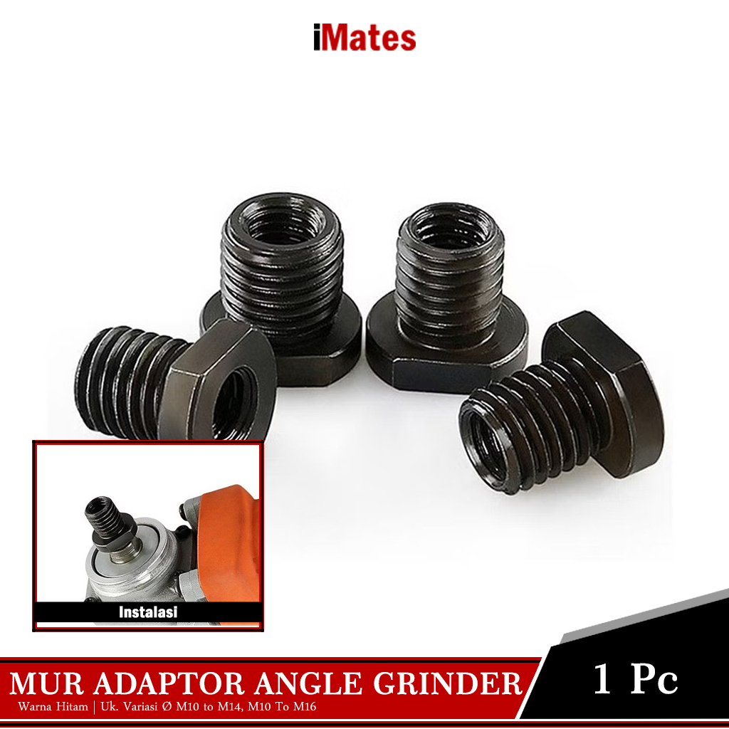Jual Mur Adaptor Konverter Penyambung As Shaft Extension Mesin Gerinda ...