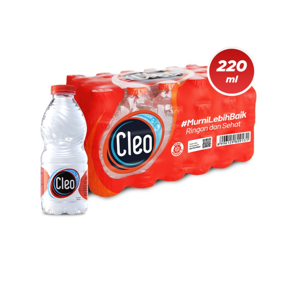 Jual CLEO MINI BOTOL 220ML AIR MINUM BOTOL KECIL 220 ML ISI 24 BOTOL 1 PACK | Shopee Indonesia