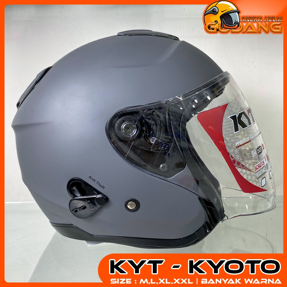 Jual Helm KYT KYOTO R ORIGINAL 100% Murah Half Face Solid Matt Gorilla ...