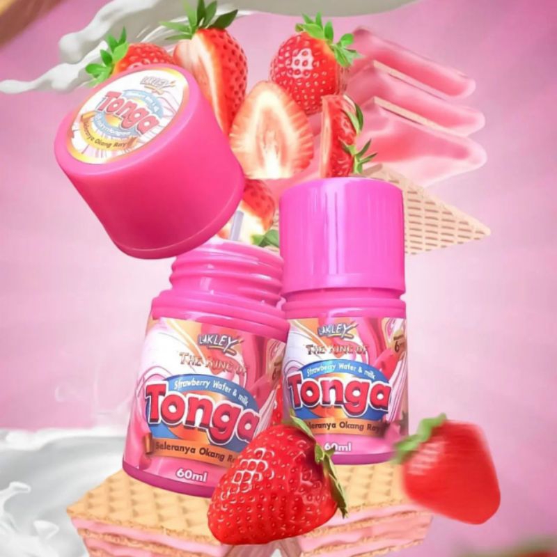 Jual TONGA STRAWBERRY WAFER MILK BY LAKLEY LIQUID FREEBASE 60ML ...