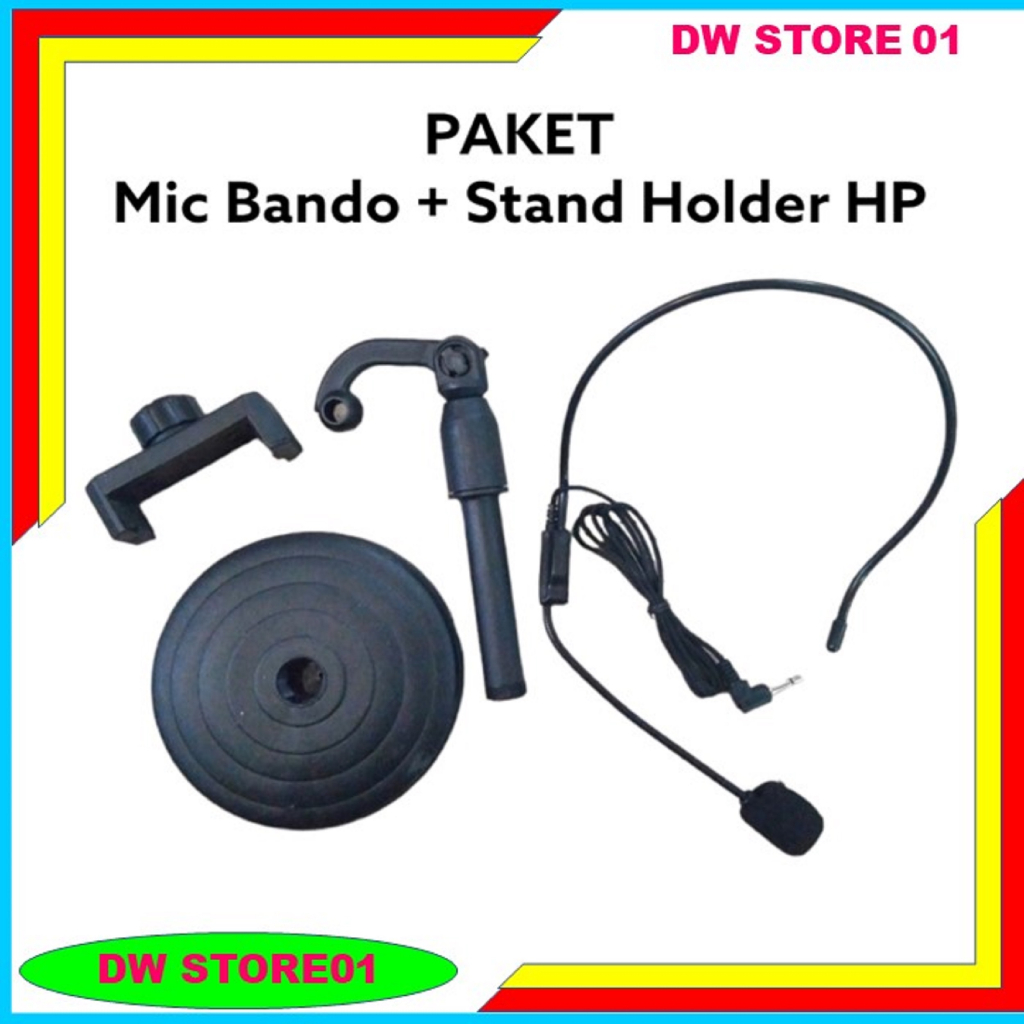 Jual ALAT LIVE VLOGGING – Stand Holder Smartphone HP + Mic Clip on ...