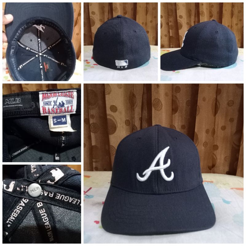 Jual Topi caps MLB Atlanta Original ( second branded ) | Shopee Indonesia