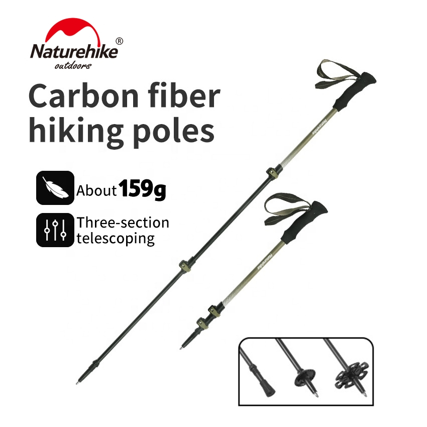 Jual Trekking Pole Naturehike Carbon Fiber CNK2300DS010 Tongkat Hiking ...
