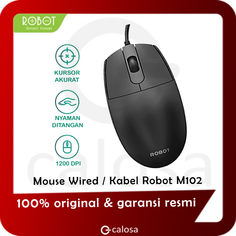 Jual Mouse Robot Laptop PC Wired Optical Komputer Kabel Murah | Robot M102 Mouse Wired Business ...