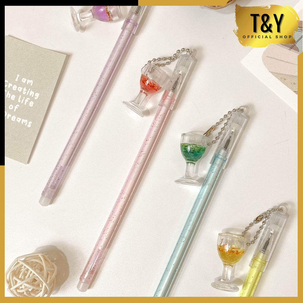 Jual T&Y Pulpen Lucu Aesthetic Pulpen Bentuk Gelas Juice Fancy Pen ...