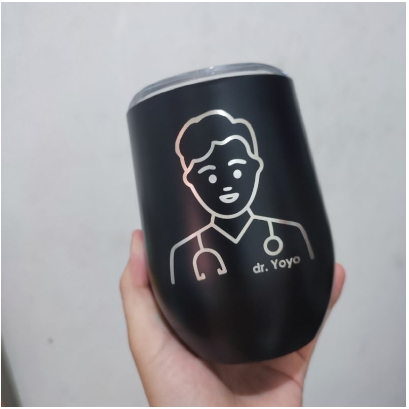 Jual Coffee Stainless Mug Cupapi Mug Telur Custom Gelas Kopi Laser ...