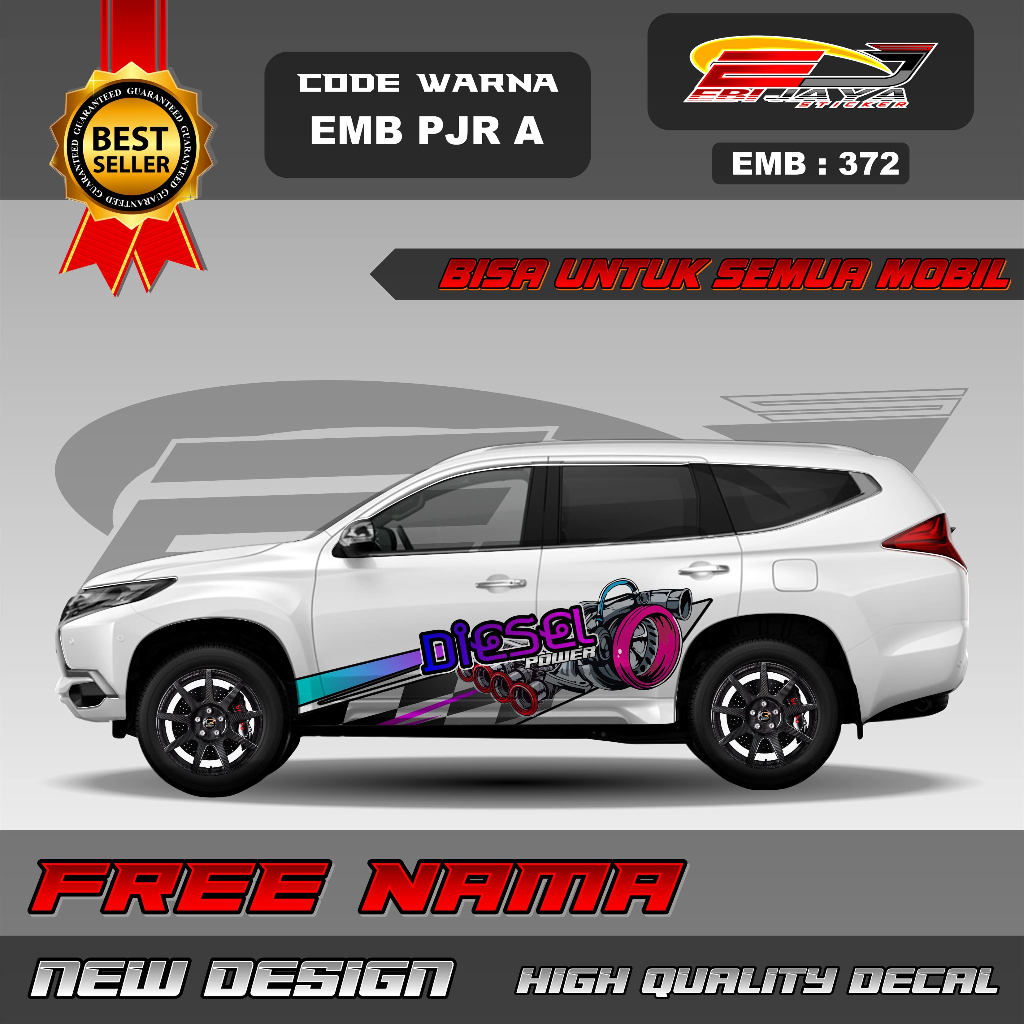 Jual VARIASI STIKER MOBIL SUV SPORTY DESAIN THAILOOK-DECAL MOBIL SUV ...
