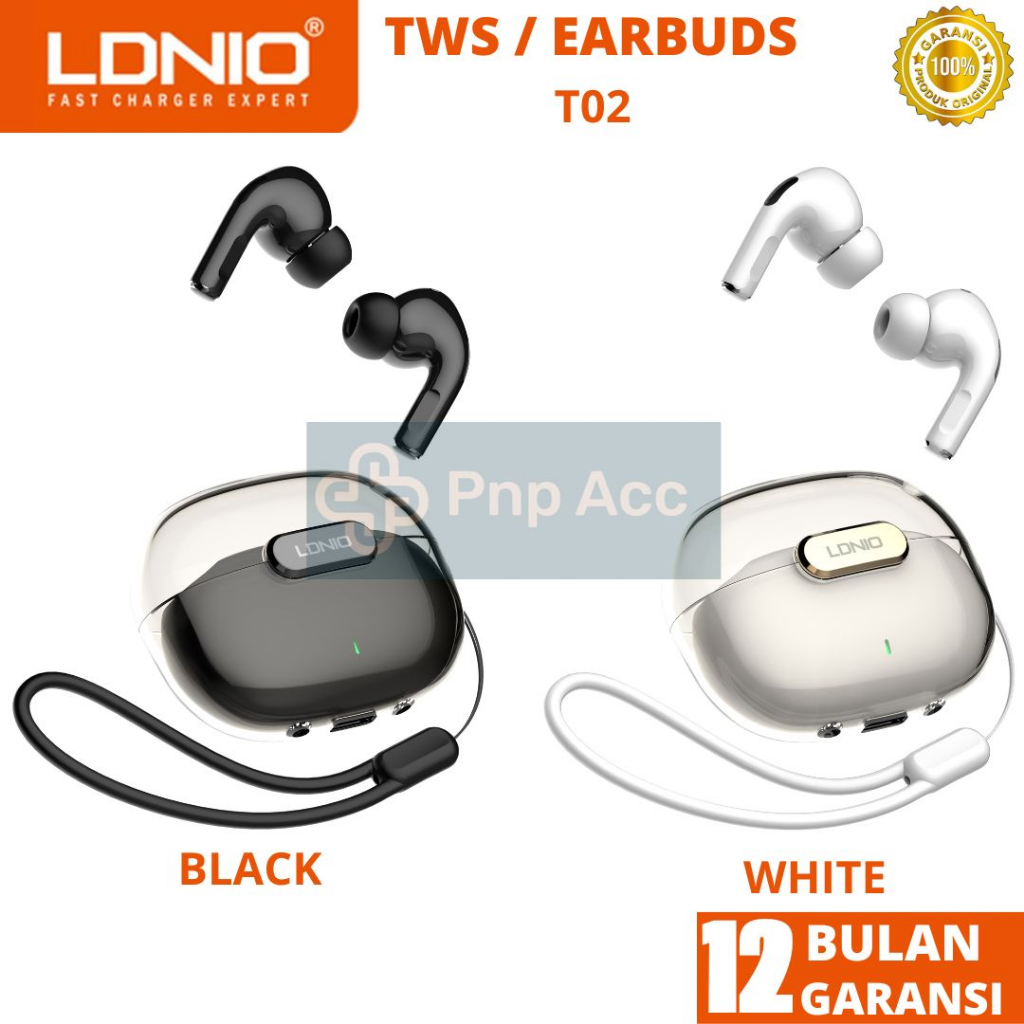 Jual LDNIO TWS Earbuds T02 Wireless Bluetooth Headset HIFI Audio ...