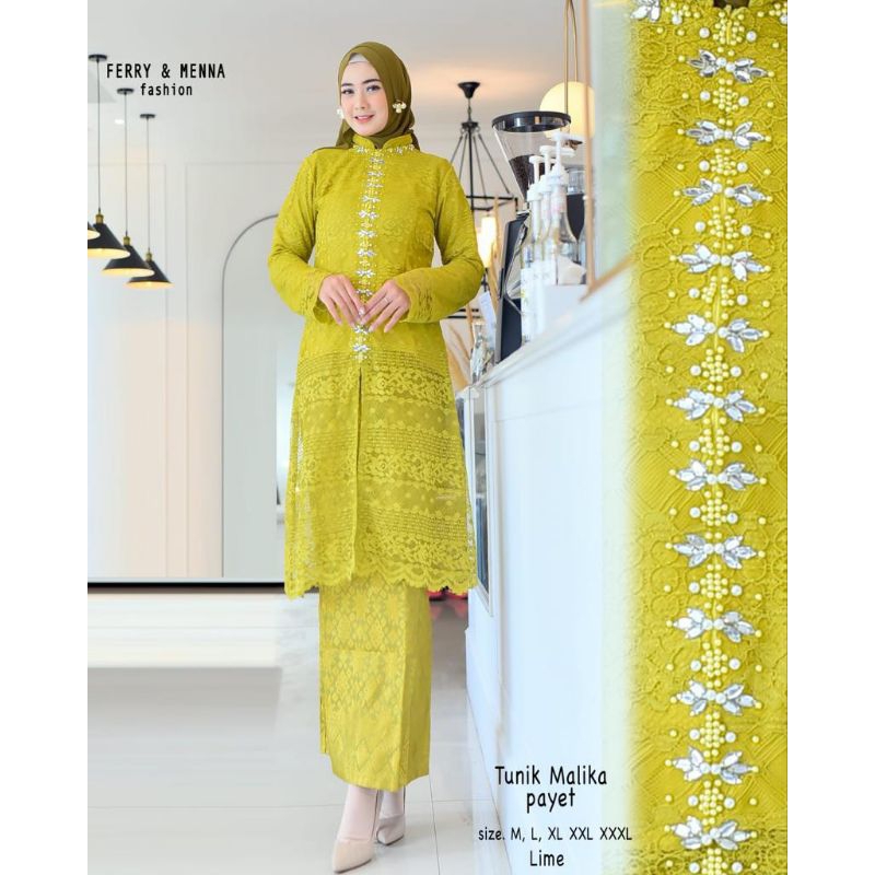 Jual KEBAYA BRUKAT MODERN PAYET JUMBO LD 130 cm /SET BAJU KURUNG PESTA ...