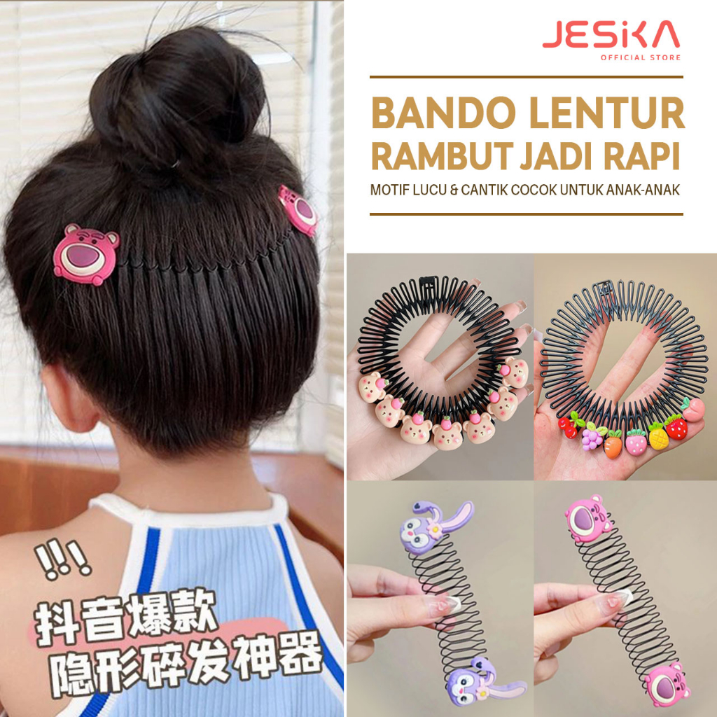 Jual Bando rambut elastis fleksibel kawat anti patah wanita cewek anak ...