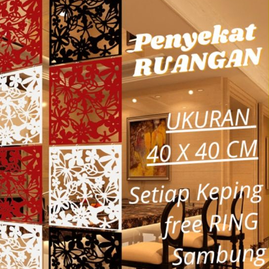 Jual MS PARTISI SEKAT RUANGAN DEKORASI BAHAN PVC MOTIF BUTTERFLIES ...