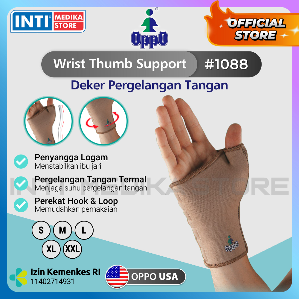 Jual OPPO - Wrist Thumb Support 1088 | Deker Pergelangan Tangan + Ibu ...