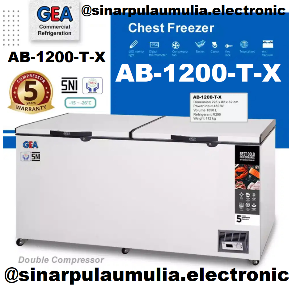Jual GEA Chest Freezer 1050 Liter - AB-1200-T-X / AB 1200 T X / AB ...