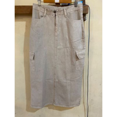 Jual Rok Span Kimpul Wanita Highwaist Rok Cargo Jeans Warna Hijau Tua ...
