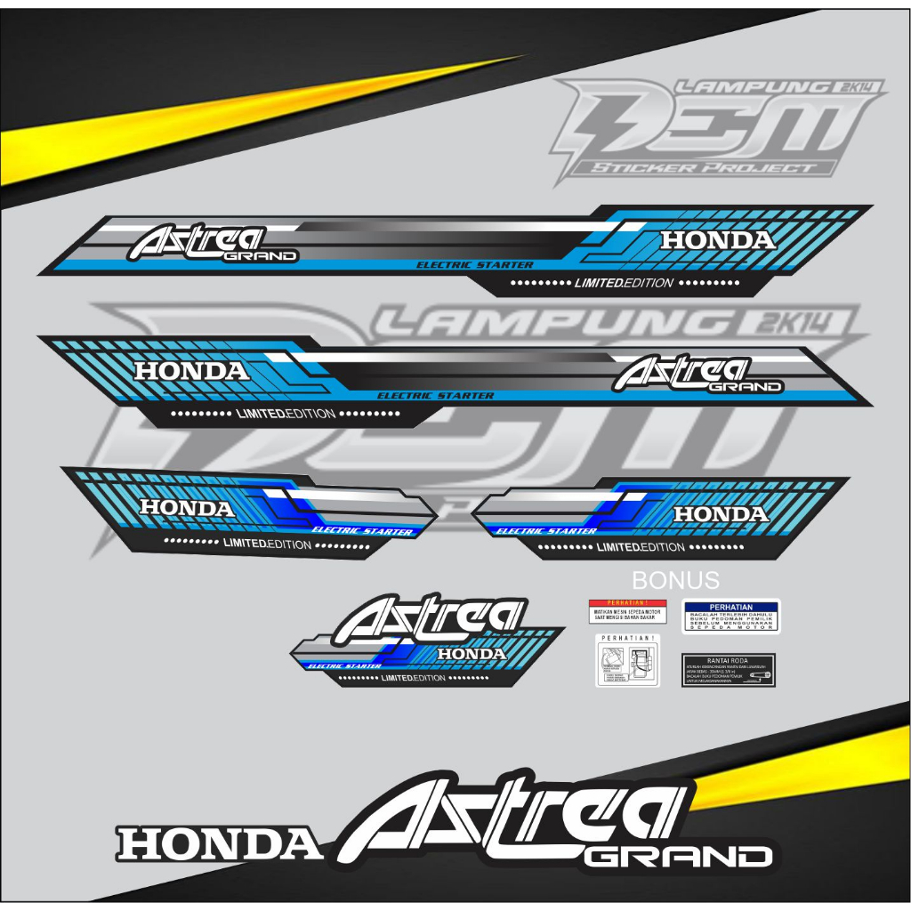 Jual Striping Stiker Honda ASTREA GRAND Variasi Garis Garis Grafik ...