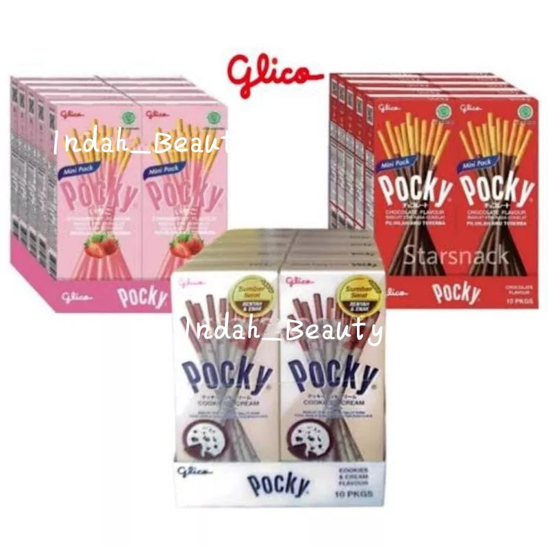Jual POCKY MINI BOX ( ISI 10 PACK )STRAWBERRY / COCHOLATE/ CHOOKIES ...