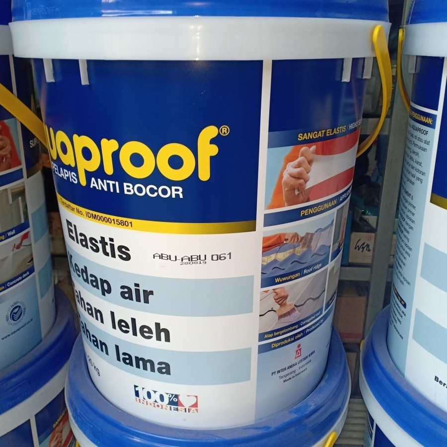 Jual Aquaproof - Cat Pelapis Anti Bocor Waterproofing 20kg / 20 kg / Pail ABU ABU MUDA PUTIH ...
