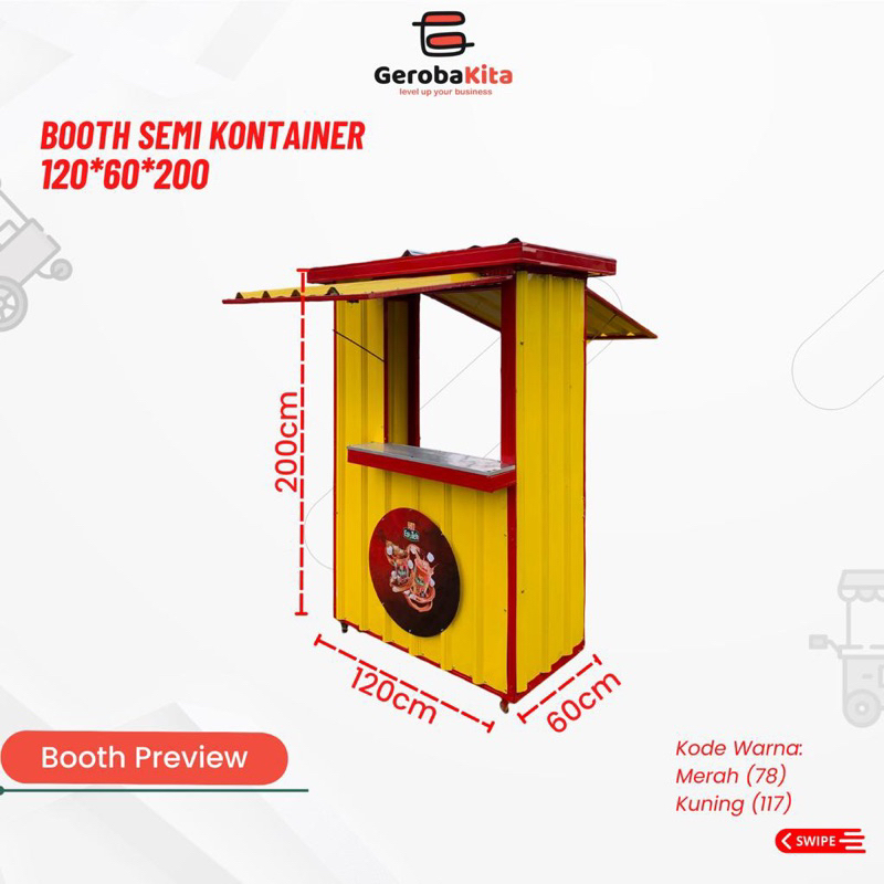 Jual Booth Semi Container 120x60x200 Minuman | Shopee Indonesia