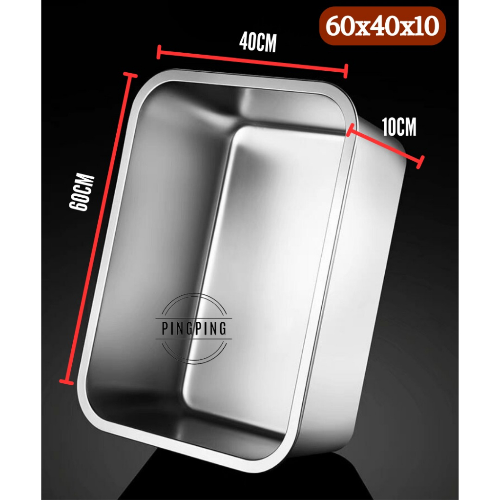 Jual Nampan Stainless Jumbo / Nampan Stainless Steel Tebal 60x40x10 ...