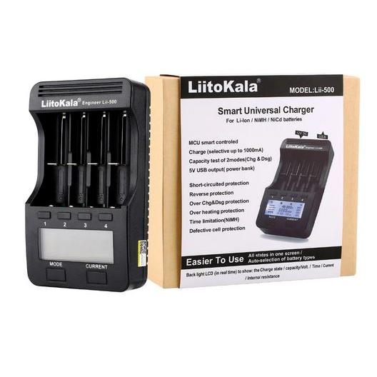 Jual LiitoKala Lii 500 Battery Capacity Litokala lii500 Lengkap Adaptor ...