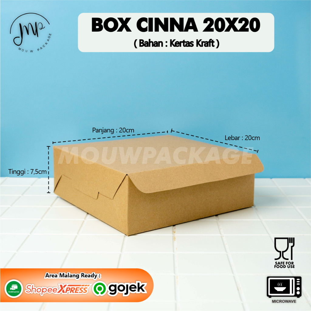 Jual BOX 20X20 / BOX CATERING / BOX HAJATAN / BOX KRAFT KOTAK / DUS KUE ...