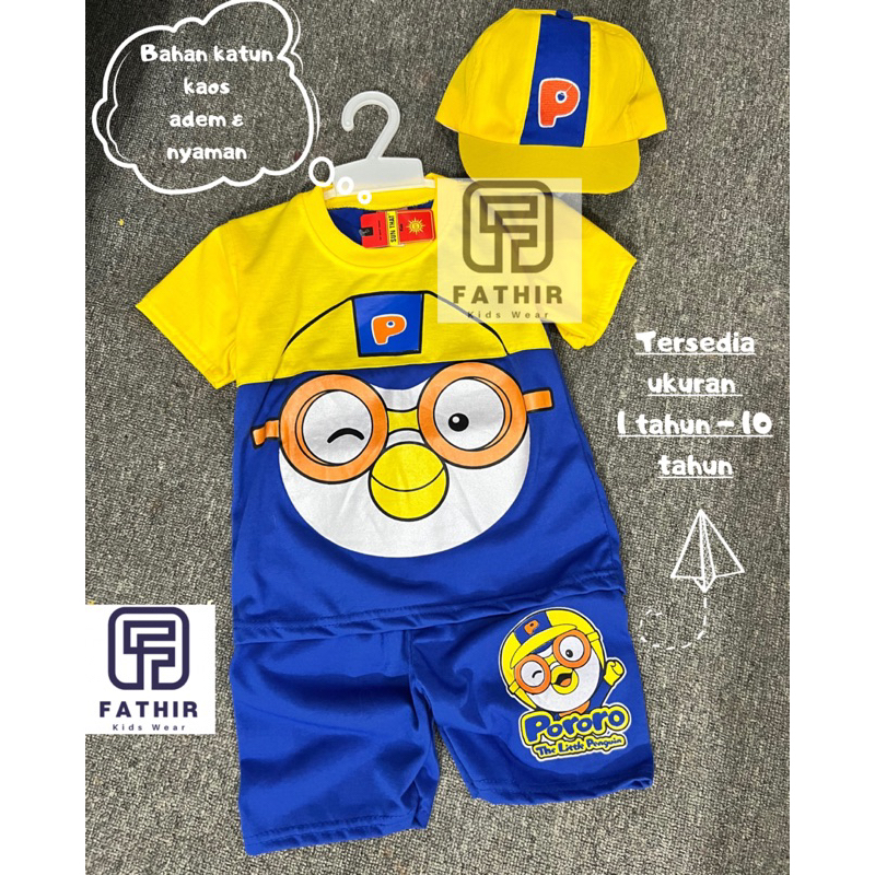 Jual BAJU PORORO ANAK TERBARU LAGI VIRAL KAOS PORORO KUNING BIRU LENGAN ...